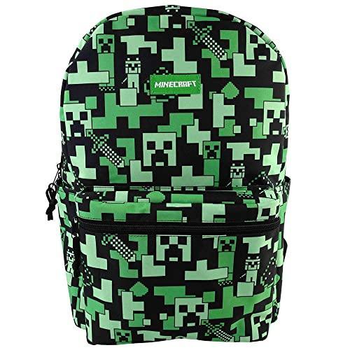 Minecraft Creeper Backpack fits A4 with padded laptop / tablet pocket ...
